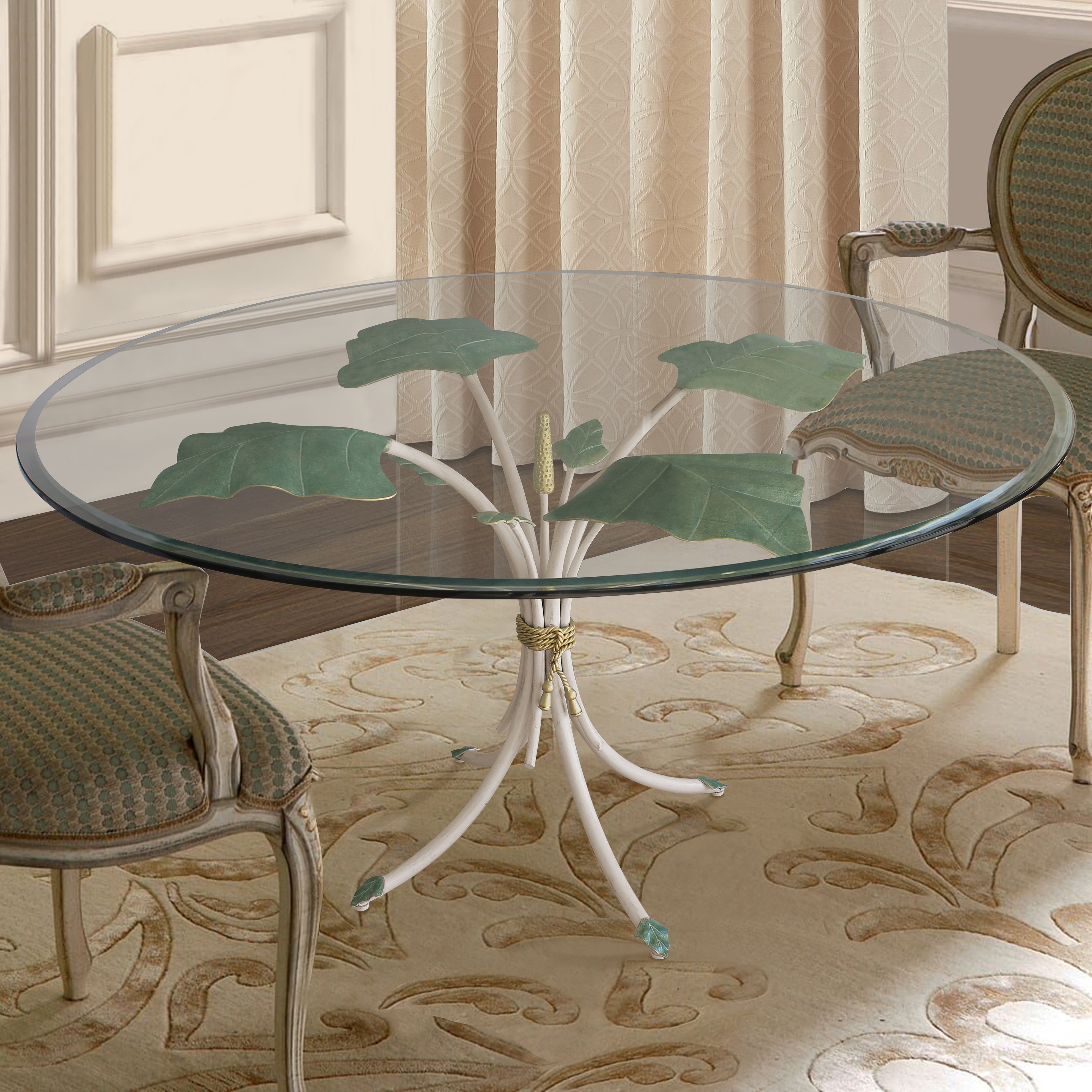 Raya Entrance Table | Nature-Inspired Round Glass Table by Choufani
